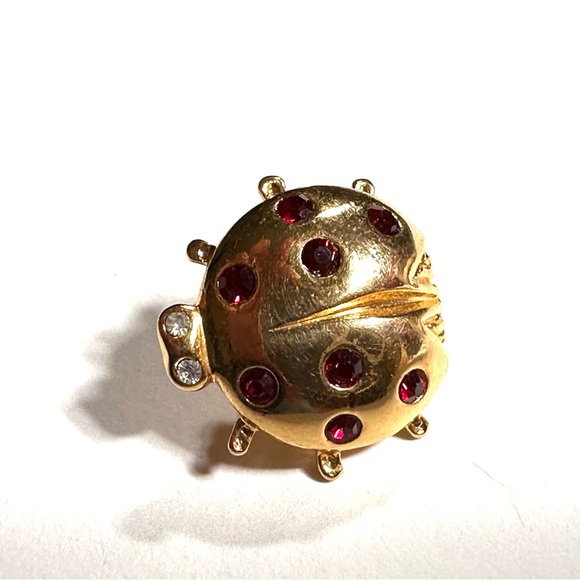 Avon | Jewelry | Vintage Avon Ladybug Lapel Scatter Pin Gold Tone Red ...